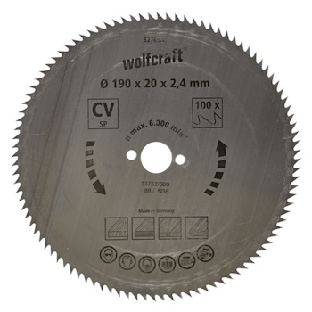 Wolfcraft kružna testera za ručne cirkulare CV ø190x20x2.4mm 6276000