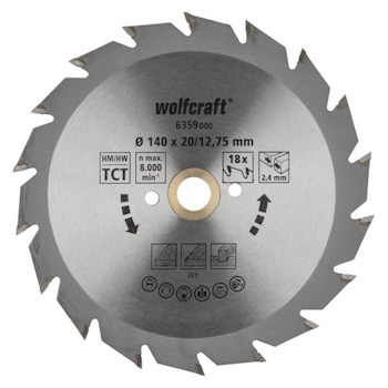 Wolfcraft kružna testera za ručne cirkulare HM ø140x20x2.4mm 6359000