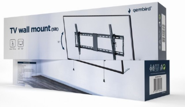 WM-90T-01 Gembird tilt VESA max 80x40cm 73-90 max.70kg