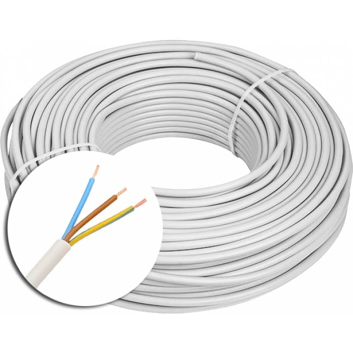 (P) PP/J 3x1.5 licnasti kabel beli (H05VV-F) PRYSMIAN