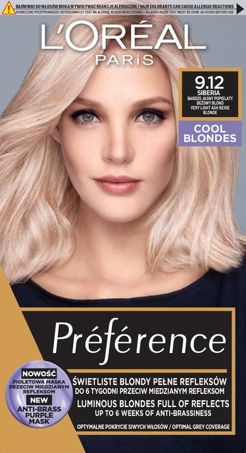 Loreal Preference farba za kosu 9.12