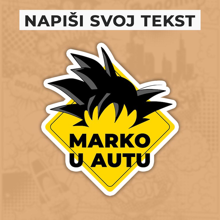 GOKU PERSONALIZOVANI AUTO STIKER