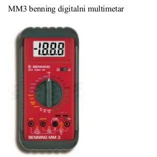 BENNING MM3 MULTIMETAR 0.1MV-600VACDC 0.MIKROA-20AACDC 0.1OM-20MOMA 1H