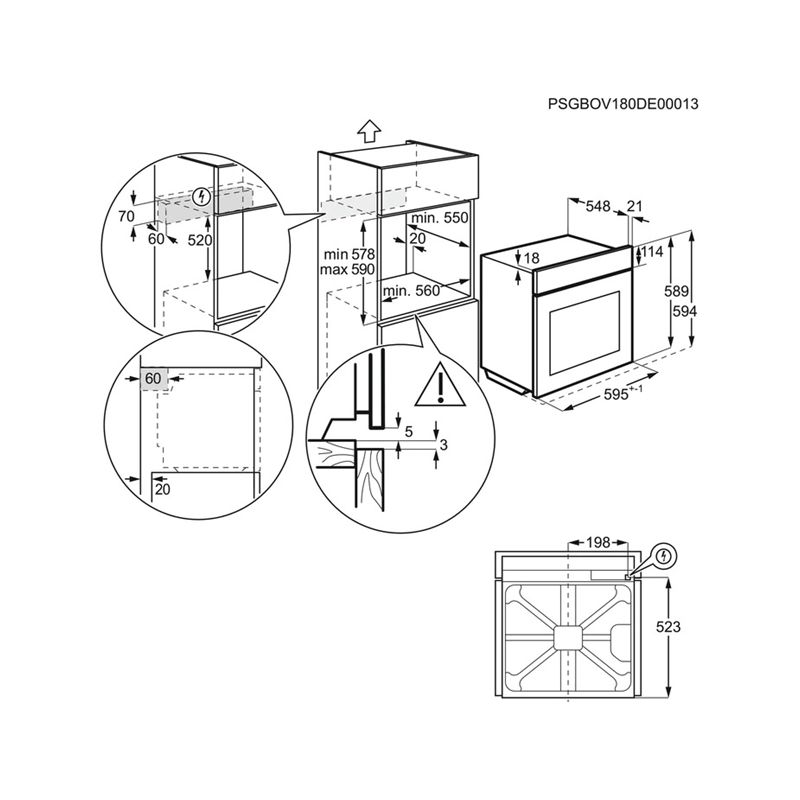 Electrolux ugradna rerna COE7P31X2