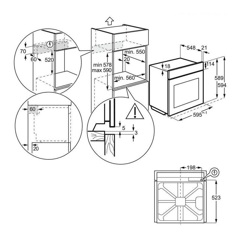 Electrolux ugradna rerna EOC8P39WZ