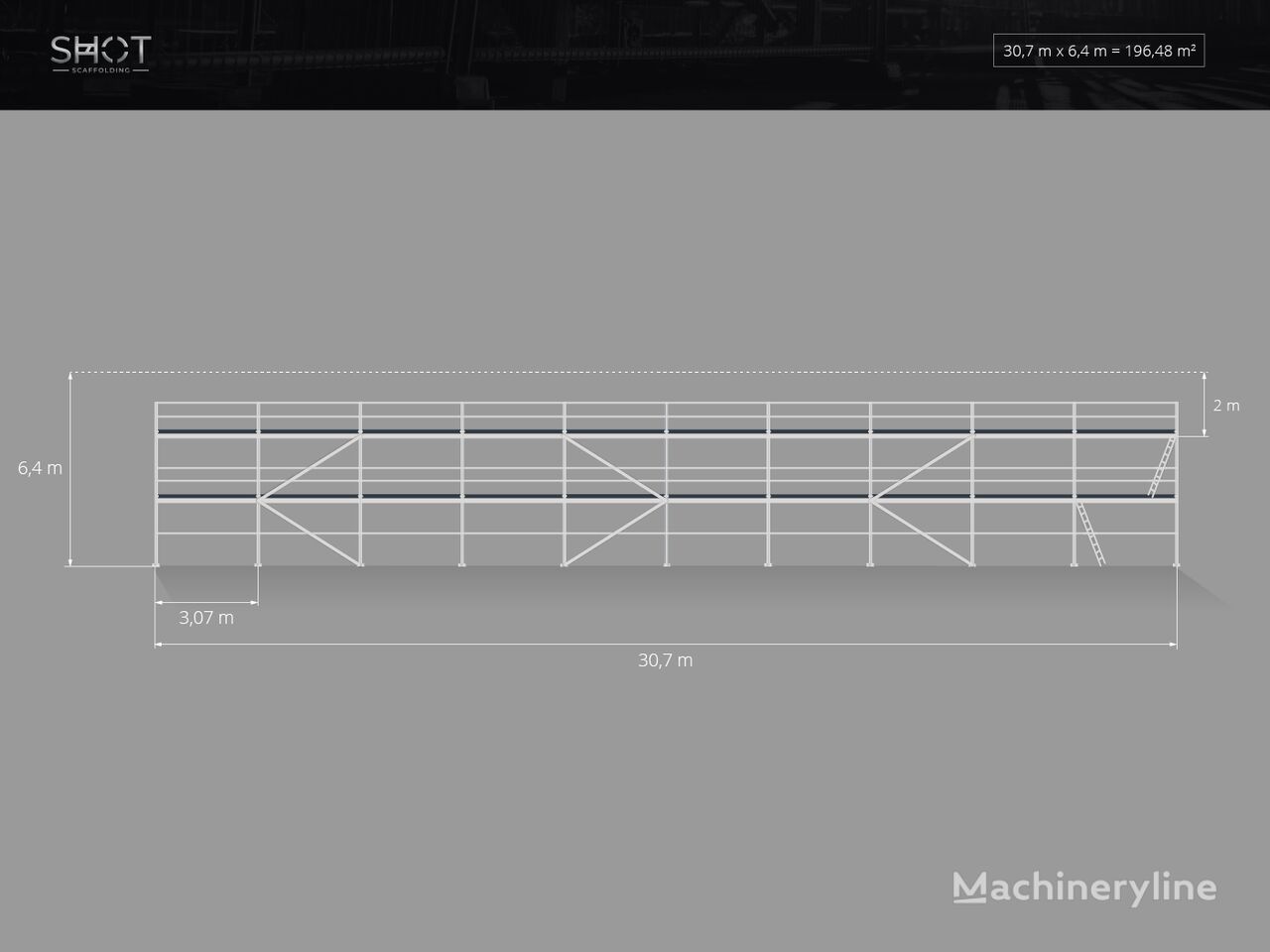 Novi Scaffolding set 196.48m2 scaff 73 Baumann Gerüst skele