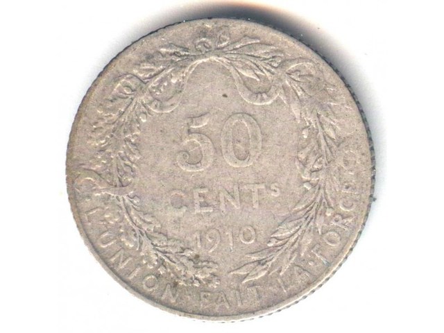 Belgija 50 centimes 1910