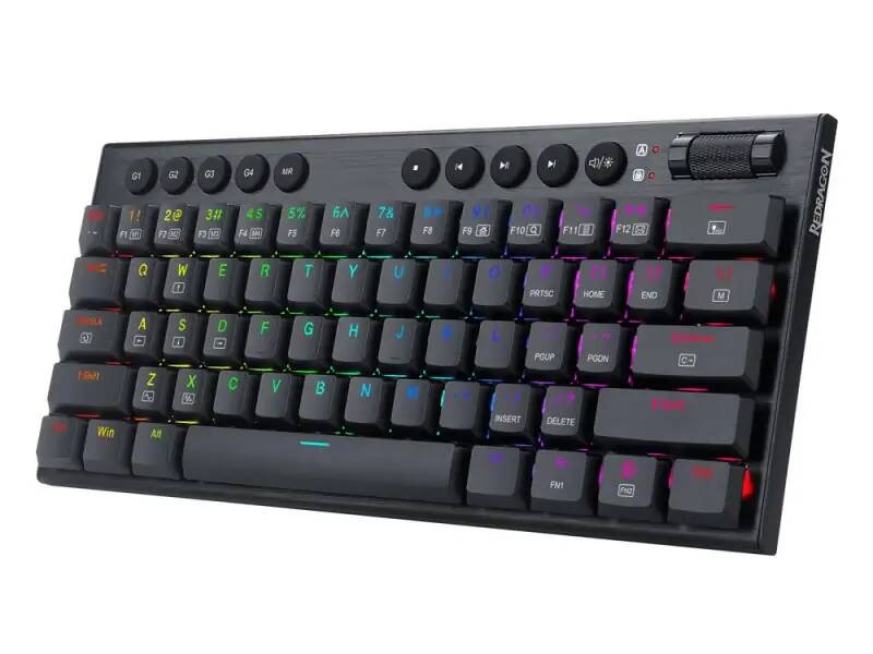 REDRAGON HORUS MINI, WIRED&2.4G&BT KEYBOARD, RED (053082)