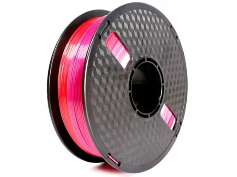 GEMBIRD 3DP-PLA-SK-01-RP PLA SVILENKASTI DUGA FILAMENT ZA 3D STAMPAC 1.75MM, KOTUR 1KG RED/PURPLE