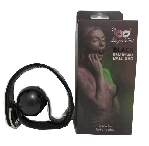 Black breathable ball gag