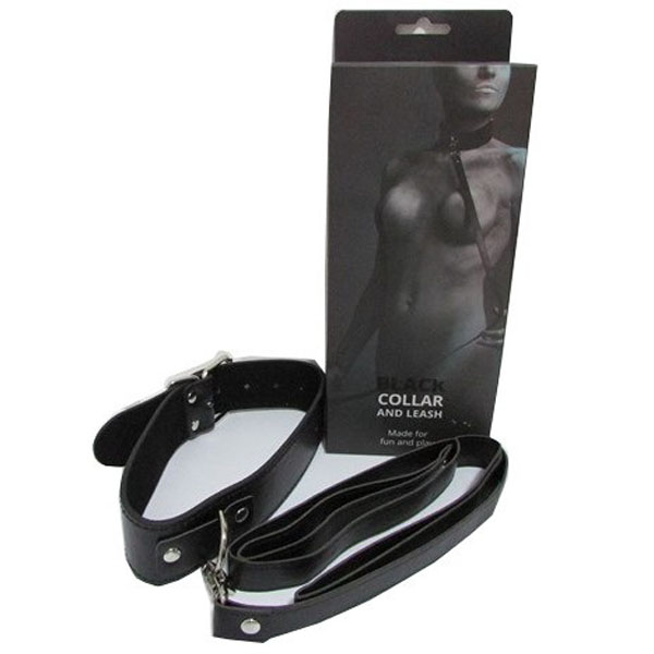 Black collar and leash