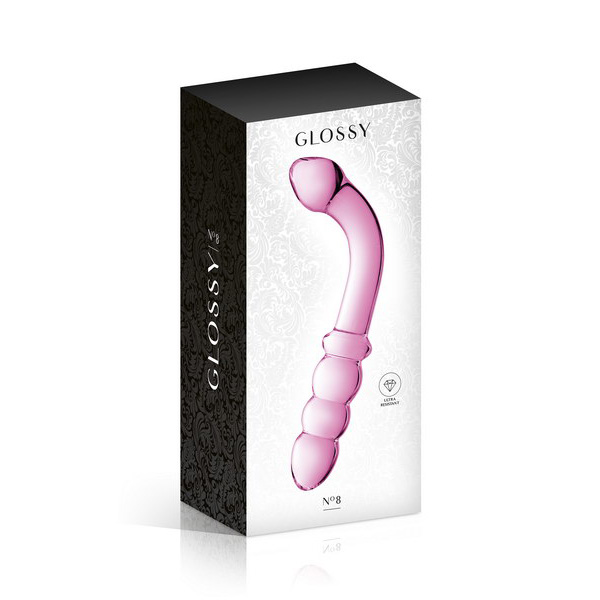 Glossy dildo No8 pink