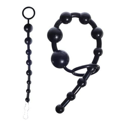 Oriental jelly butt beads 10,5 black