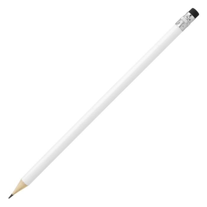 PIGMENT WHITE - Drvena olovka HB sa gumicom