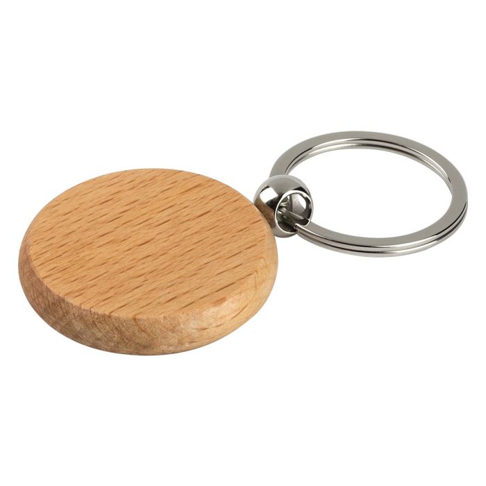 WOODY - Drveni okrugli privezak za ključeve