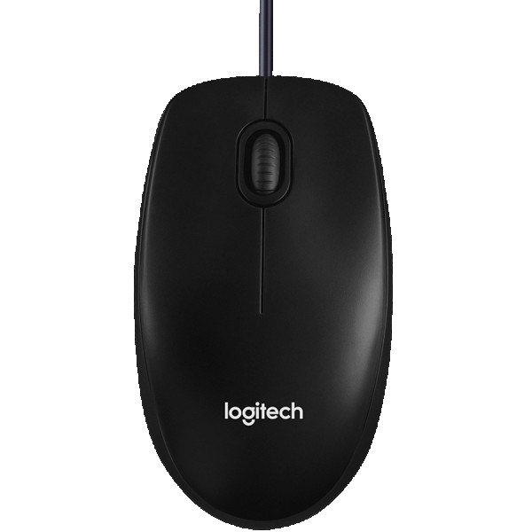 LOGITECH B100 Corded Mouse - BLACK - USB - B2B ( 910-003357 )