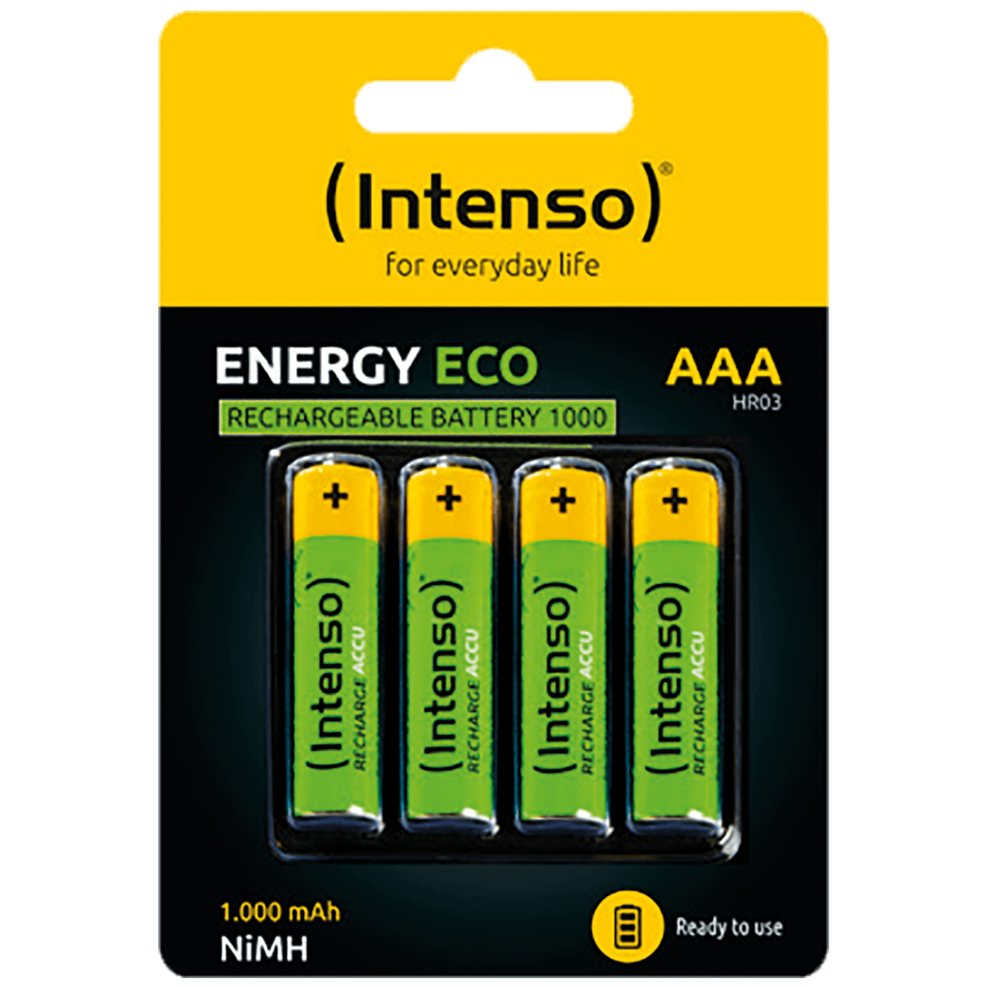 (Intenso) Baterija punjiva AAA / HR03, 1000 mAh, blister 4 kom – AAA / HR03/1000