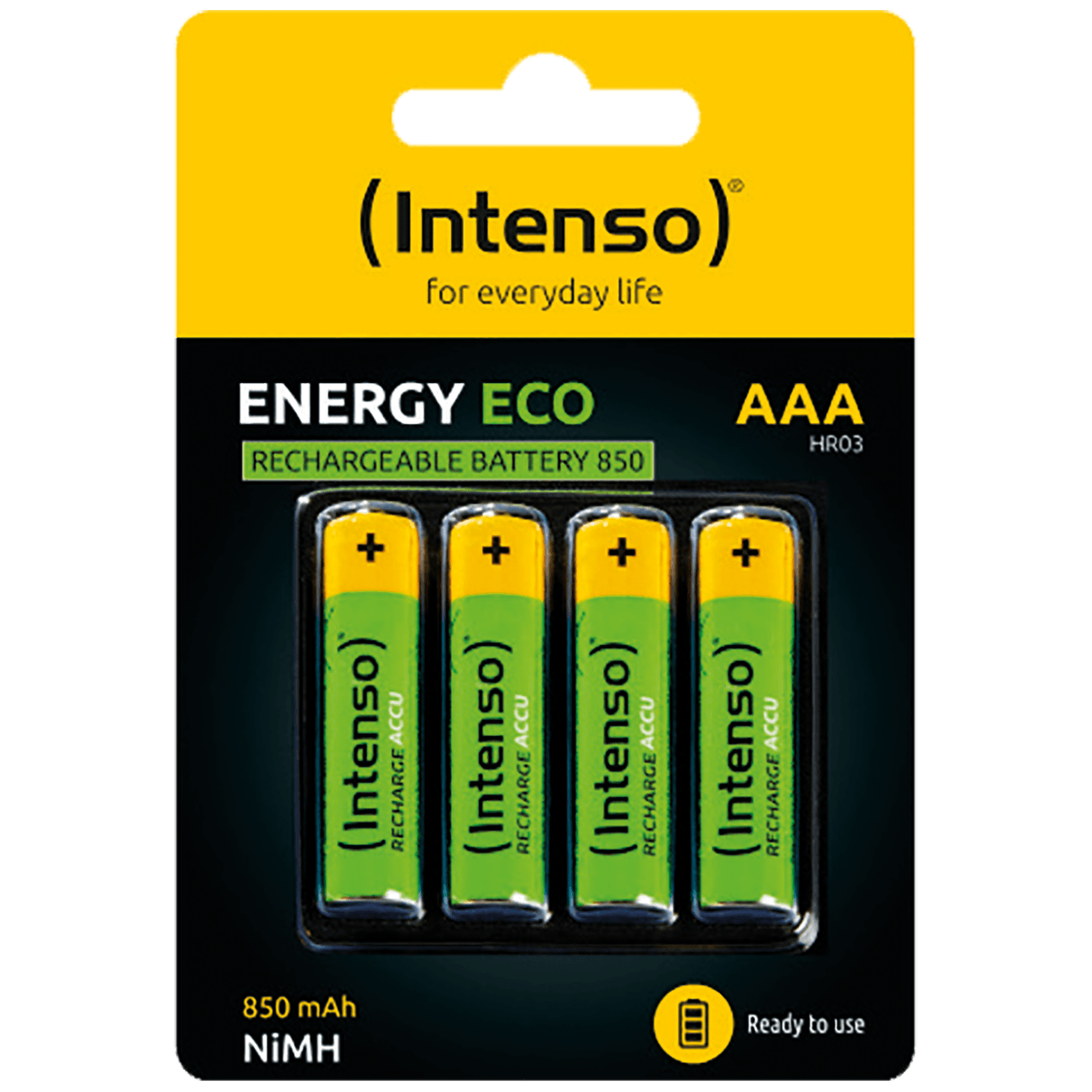 (Intenso) Baterija punjiva AAA / HR03, 850 mAh, blister 4 kom – AAA / HR03/850