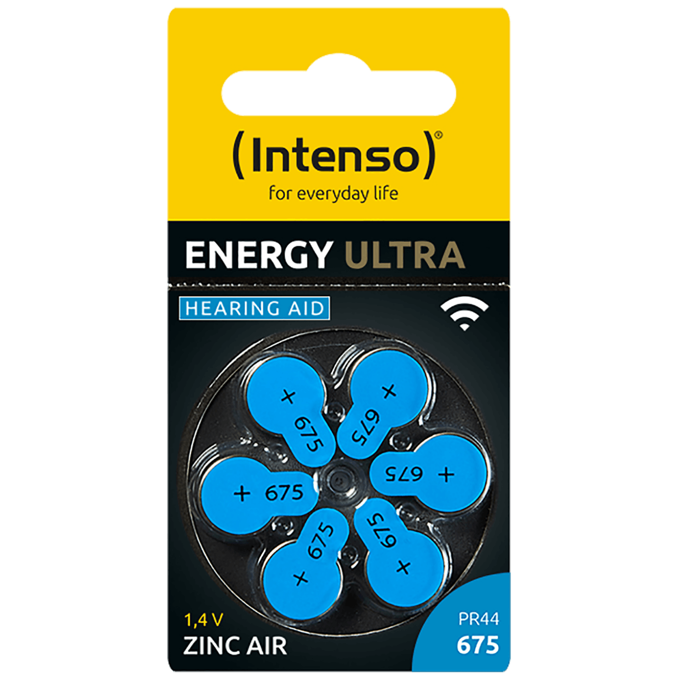 (Intenso) Baterija za slušni aparat, A675/PR44,1.45 V, pakovanje 6 kom