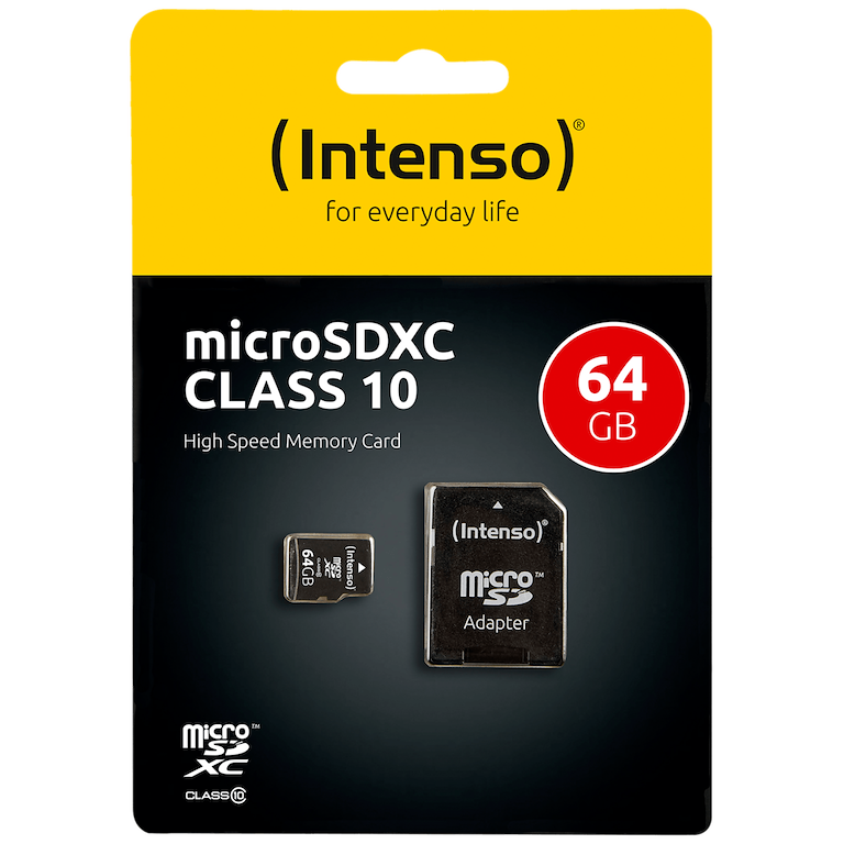 (Intenso) Micro SD Kartica 64GB Class 10 sa adapterom – SDXCmicro+ad-64GB/Class10