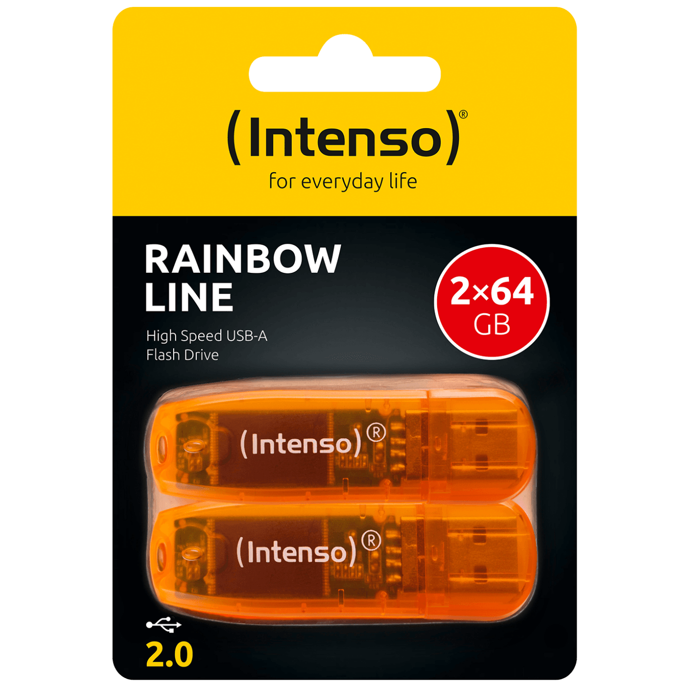 (Intenso) USB Flash drive 64GB Hi-Speed USB 2.0,Rainbow Line, 2 kom – USB2.0-64GB/Rainbow, 2 kom