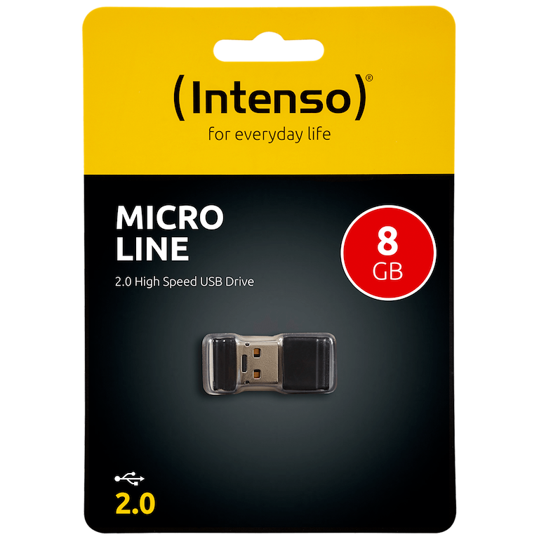(Intenso) USB Flash drive 8GB Hi-Speed USB 2.0, Micro Line – ML8