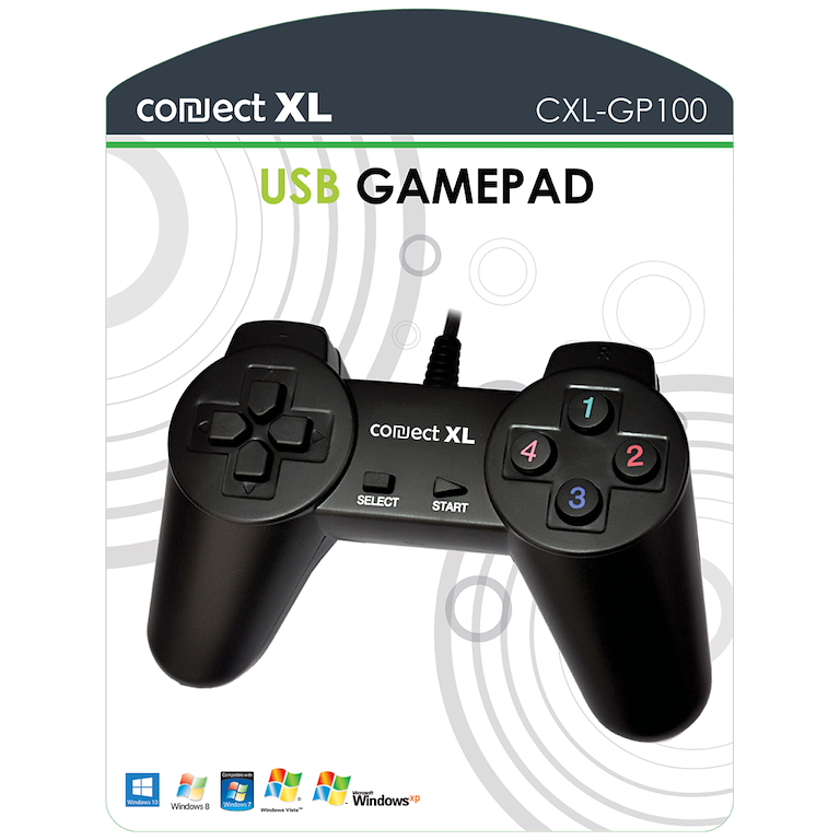 Connect XL Gamepad za PC, 14 tipki/tastera (8-way), konekcija USB – CXL-GP100