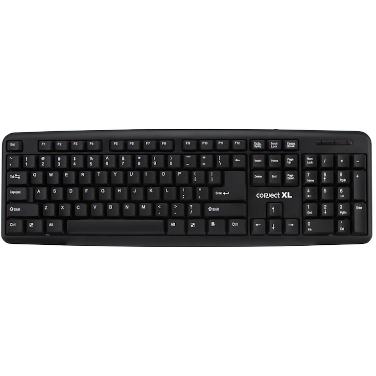 Connect XL Tastatura sa Qwerty rasporedom, USB, crna boja – CXL-K100