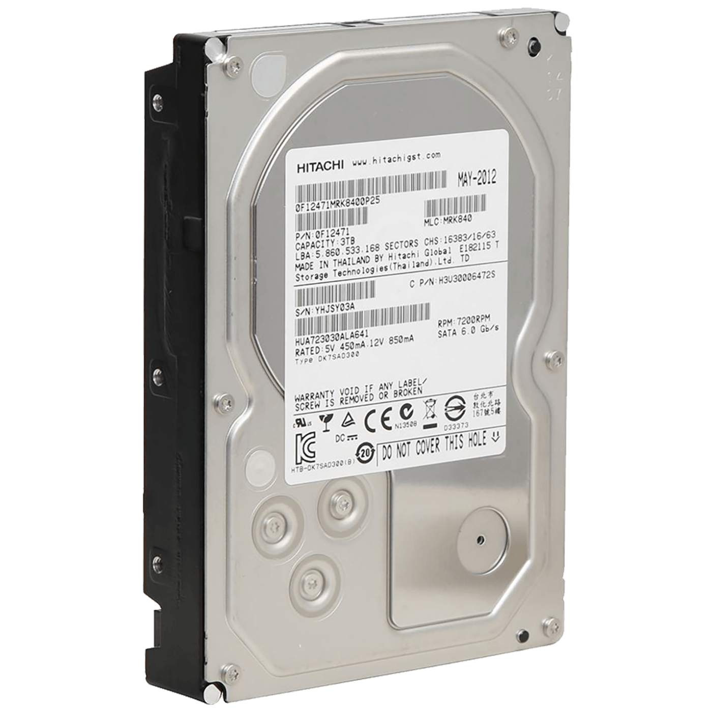 HGST (Hitachi) Hard disk 3,5″, SATA 3, 3 TB, 64 MB – HUA723030ALA641