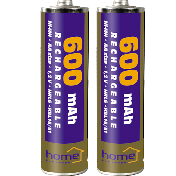 home Baterija punjiva AA, 600mAh, blister 2 kom – M 600 AA/2