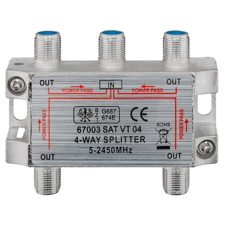 HQ Antenski RF razdelnik 1 ulaz – 4 izlaza, 5-2400MHz – FVS4D