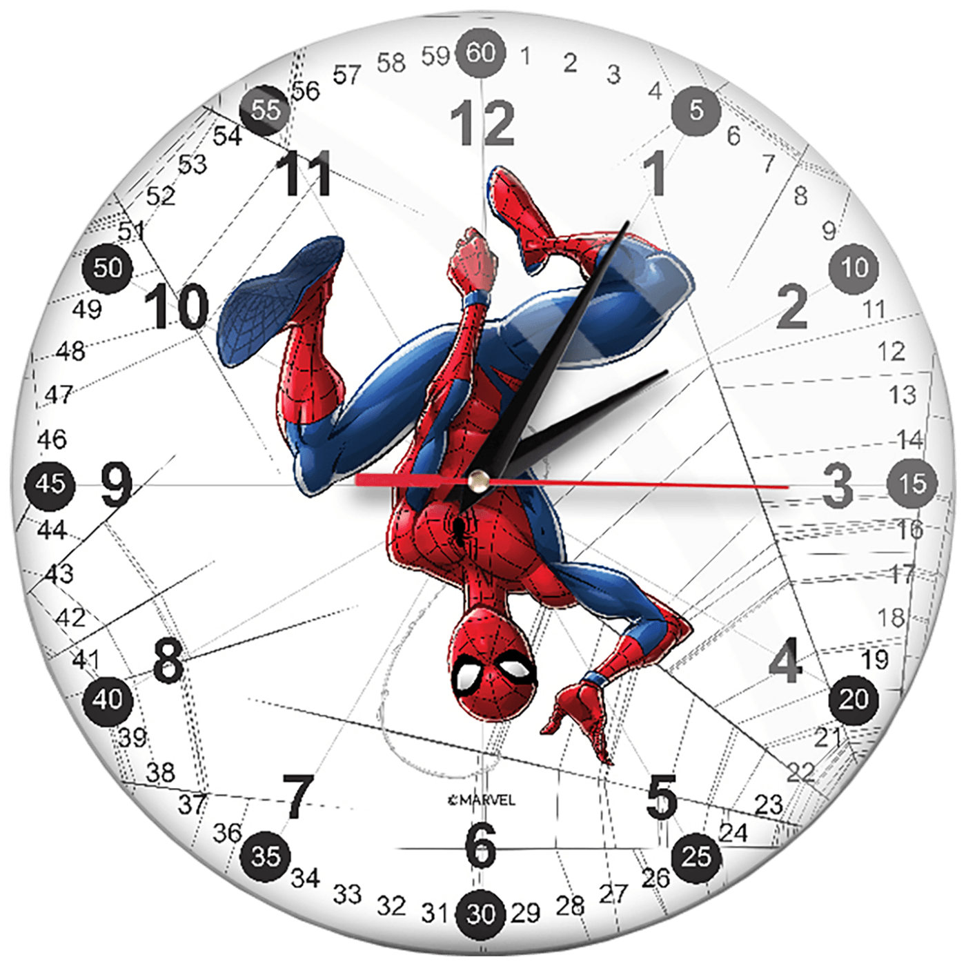 Marvel Wall Clock GlossySpider Man 003