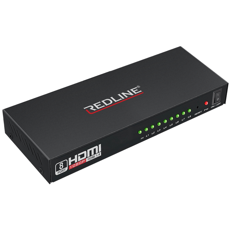 REDLINE HDMI RAZDELNIK, 1 ULAZ – 8 IZLAZA – HS-8000