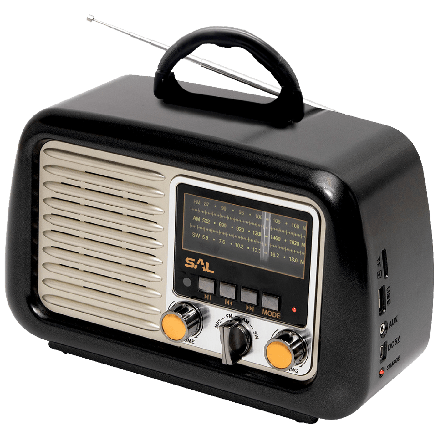 SAL Retro radio + BT bežični zvučnik, 4in1, FM, MP3, AUX – RRT 2B