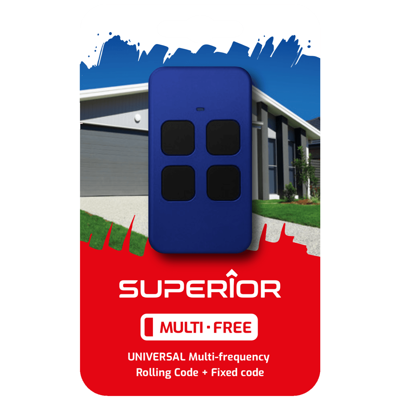 Superior Daljinski upravljač za garažna vrata i kapije, univerzalni – Multi-Free