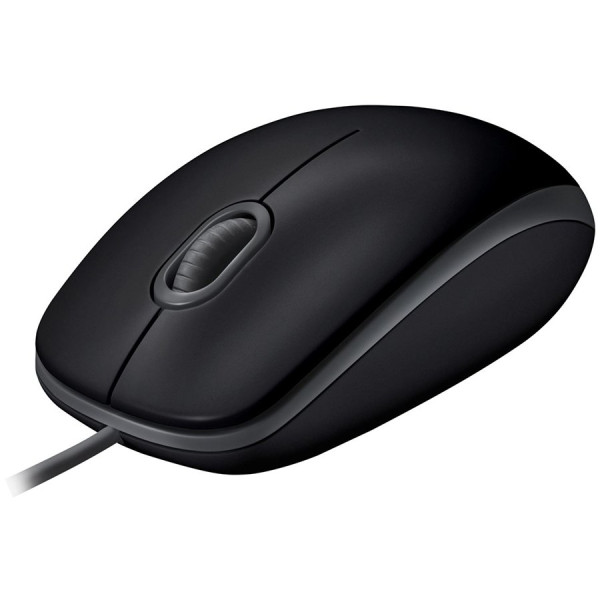 LOGITECH B110 Corded Mouse - SILENT - BLACK - USB - B2B ( 910-005508 )