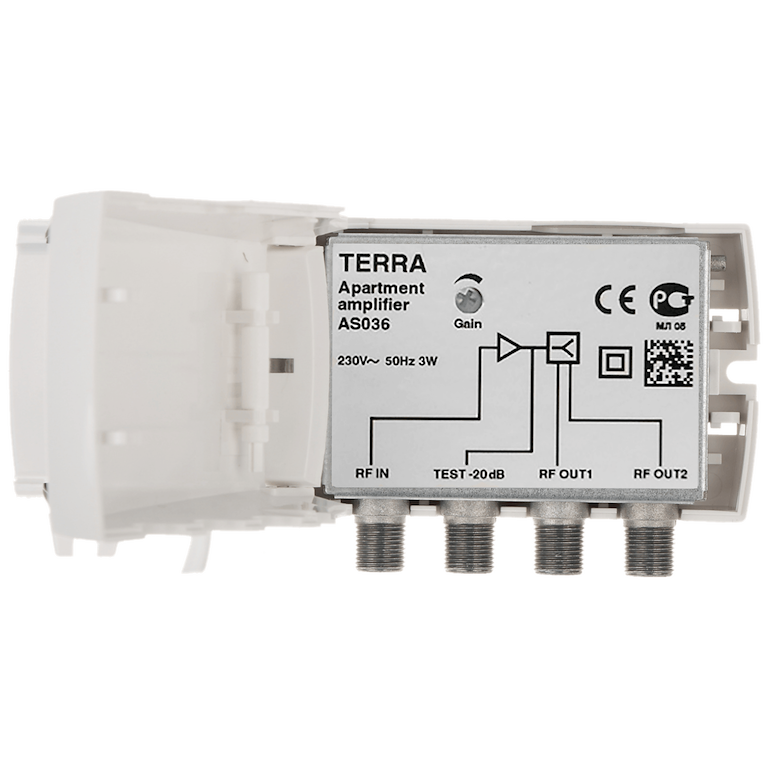 Terra Electronic Pojačavač , dva izlaza, 47- 862 MHz, 23dB – AS036