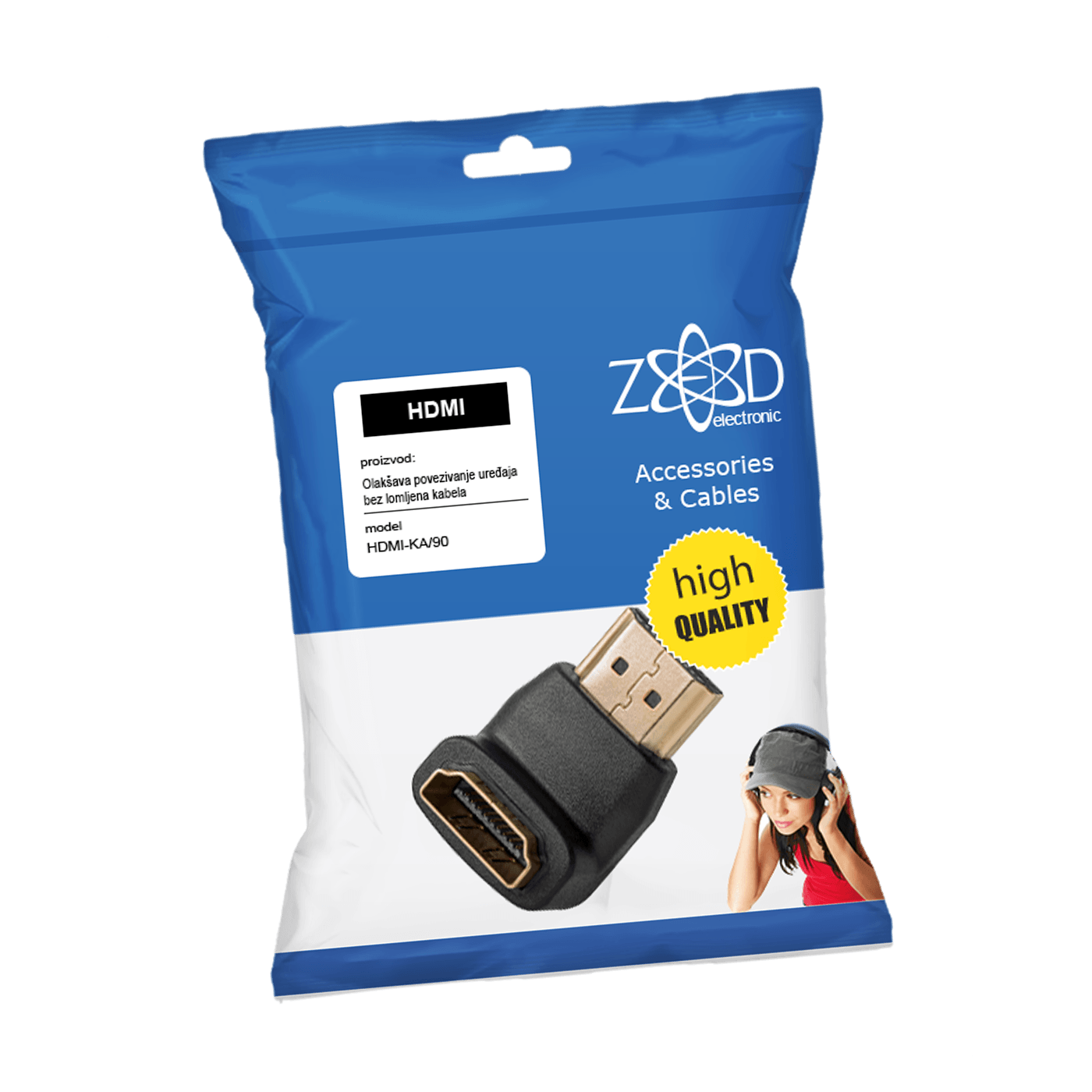 ZED electronic Adapter HDMI ugaoni – HDMI-KA/90