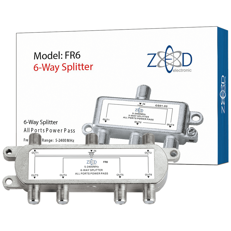 ZED electronic Antenski razdelnik 1 ulaz – 6 izlaza, 5-2400MHz – FR6