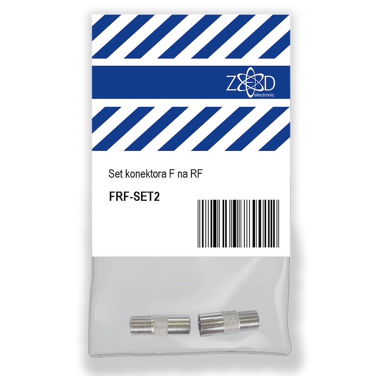 ZED electronic Set konektora F na RF, metalni – FRF-SET2