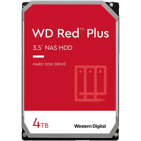 HDD NAS WD Red Plus (3.5, 4TB, 256MB, 5400 RPM, SATA 6 Gbs) ( WD40EFPX )