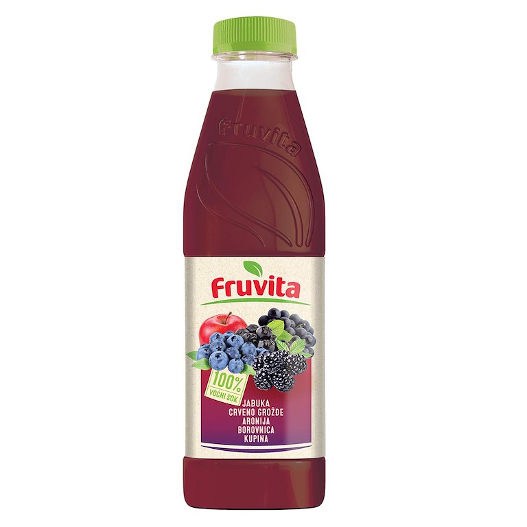 FRUVITA 100% 0,75L JABUKA,C.GROZDJE,ARONIJA,BOROVNICA I KUPUNA