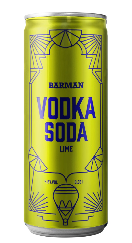 BARMAN VODKA SODA LIME 0,33L RUBIN