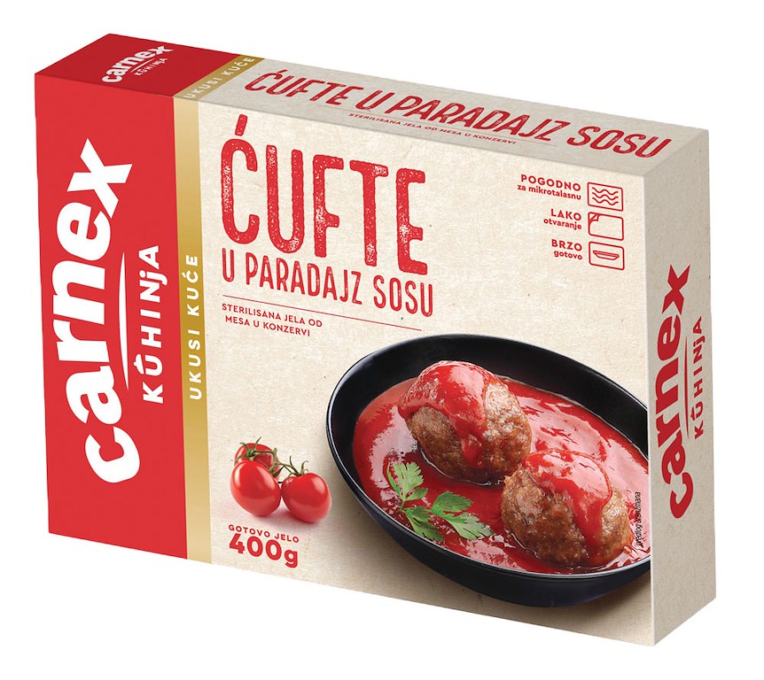 CUFTE U PARADAJZ SOSU 400G CARNEX