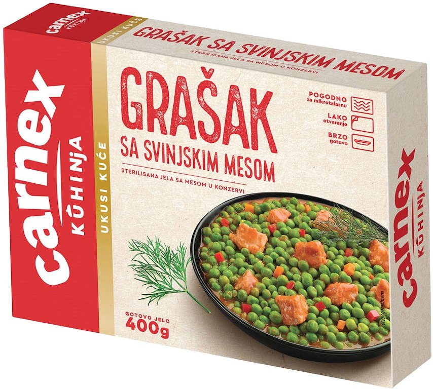 GRASAK SA SVINJ.MESOM 400G CARNEX