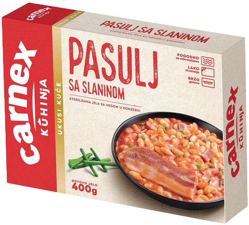 PASULJ SA SLANINOM 400G CARNEX