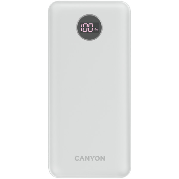 CANYON PB-2002 Power bank 20000mAh Li-poly battery, Input Type-C 5V3A,9V2A,18W , Output Type-C:5V3A,9V2.2A,12V1.5A,20W, Output USBA1USBA2