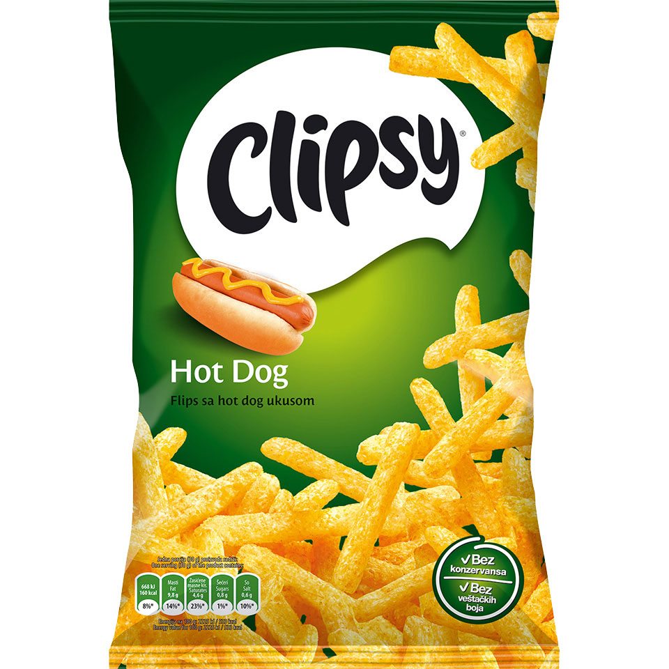 CLIPSY HOT DOG 90G FLIPS