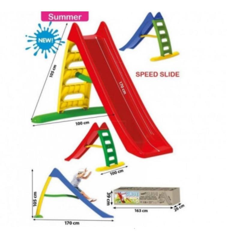 Dohany Super Speed - Tobogan za decu sa priključkom za vodu 170 cm - Crveni