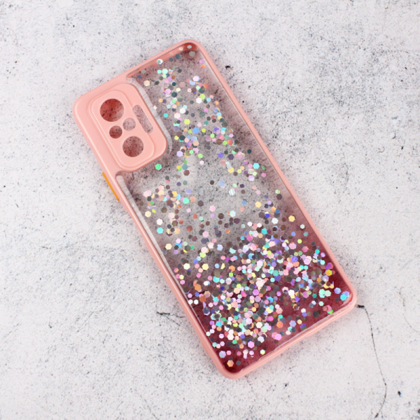 Torbica Frame Glitter za Xiaomi Redmi Note 10 Pro/Note 10 Pro Max roze